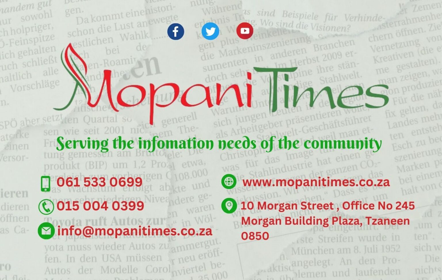 Mopani Times – Serving the information needs of the community